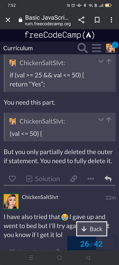 Basic Javascript Comparisons With The Logical And Operator Page 3