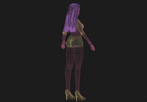 Pretty Hot Woman V25620 3d Model By Nickianimations