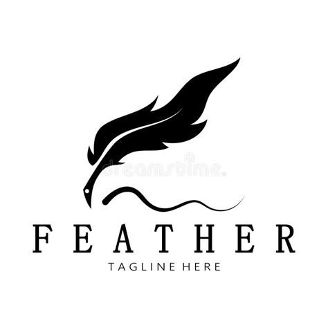 Feather Logo Feather Pen Logo Law Firm Feather Logo Vector Simple