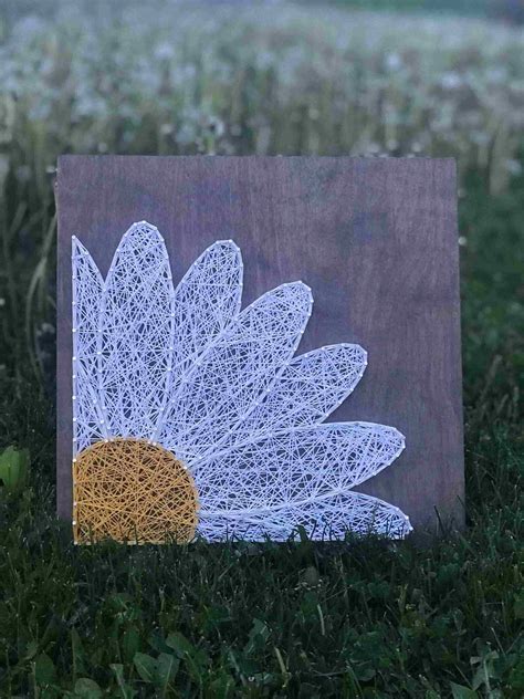 Flower String Art Pattern String Art Diystring Art Di