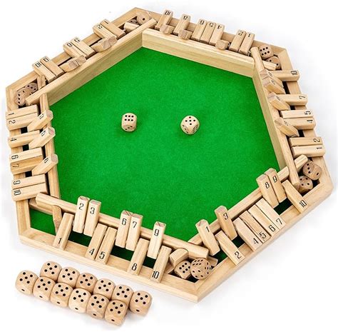 Ropoda Shut The Box Game Upgraded 1 6 Player Wooden Board