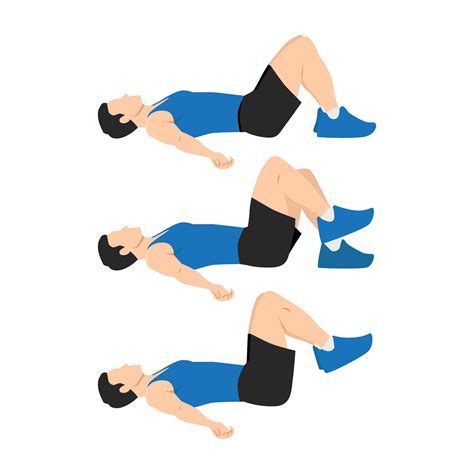 Man Doing Pelvic Tilt With Marching Exercise 24792805 Vector Art At