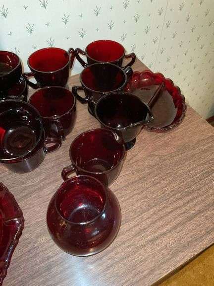 Large Lot Of Royal Ruby Glassware Hurley Real Estate And Auctions