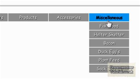 Css Horizontal Drop Down Menu 2 Of 2 Youtube