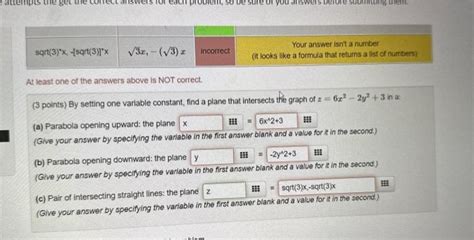 Solved At Least One Of The Answers Above Is Not Correct 3