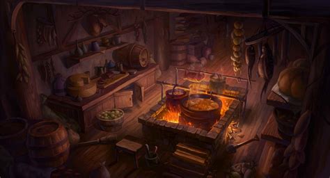 Medieval Kitchen Illustration By Heewon Jang