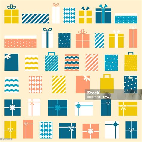 Illustration Set Of Colorful And Cute Presents Stock Illustration