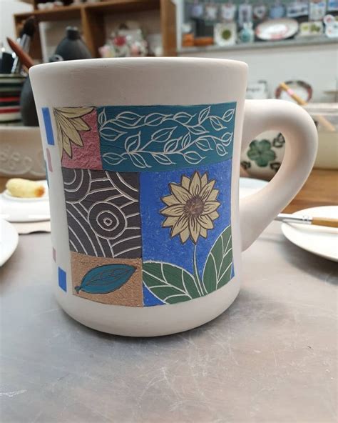 이미지 커피잔 도자기 페인팅 도자기 세라믹