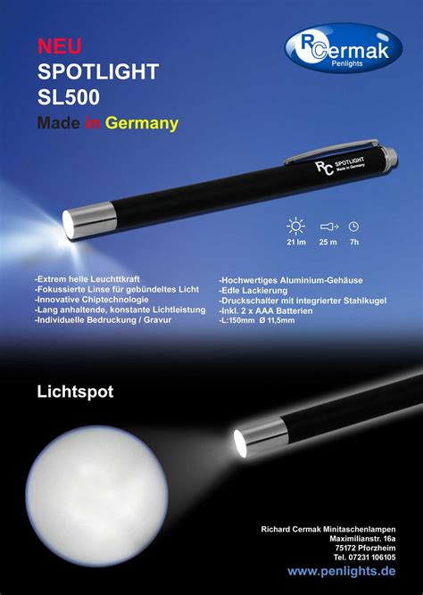Rc Penlights Minitaschenlampen Made In Germany Direkt Vom Hersteller Diagnostikleuchten