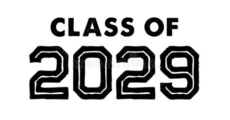 Class Of 2029 Vector T Shirt Design Class Graduate Stock Vector