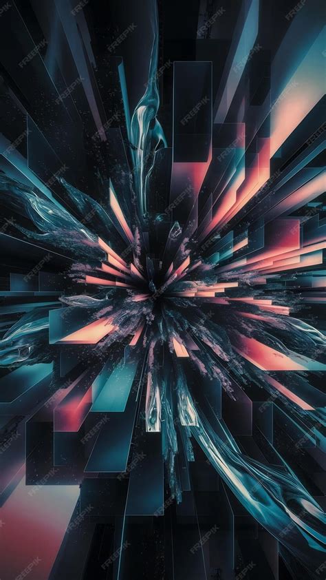 premium photo abstract digital matrix particles flow digital data