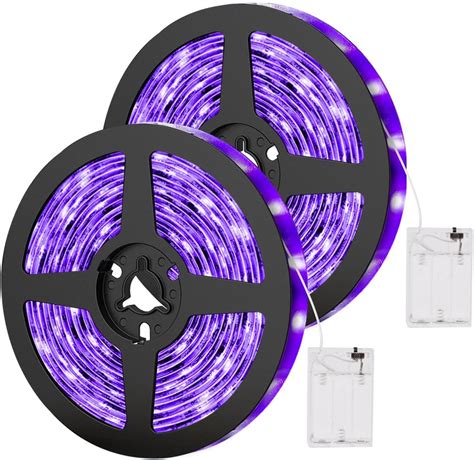 Icreating Uv Led Strip Lights 13 1ft Battery Powered Led Black Light Strips 5v Uv Blacklight