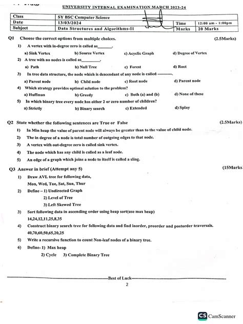 Internal Question Paper Pdf