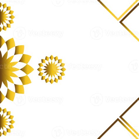 Abstract Black Background With Golden Floral Ornament 18867344 Png