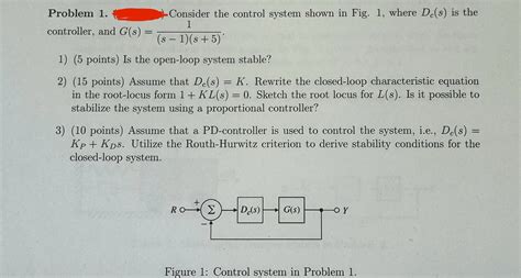 solved problem 1 q q ﻿consider the control system shown in