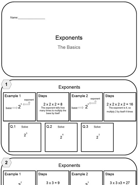 Exponents The Basics Pdf Exponentiation Cognition