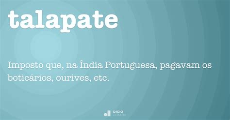 Talapate Dicio Dicionário Online De Português