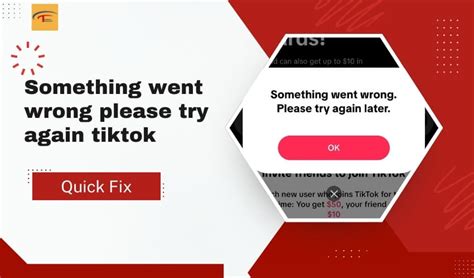 Quick Fix Something Went Wrong Please Try Again Tiktok”