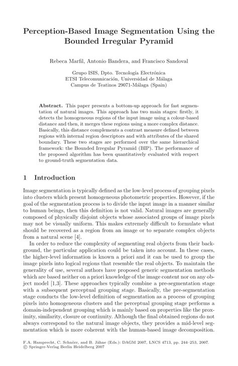 Pdf Perception Based Image Segmentation Using The Bounded Irregular