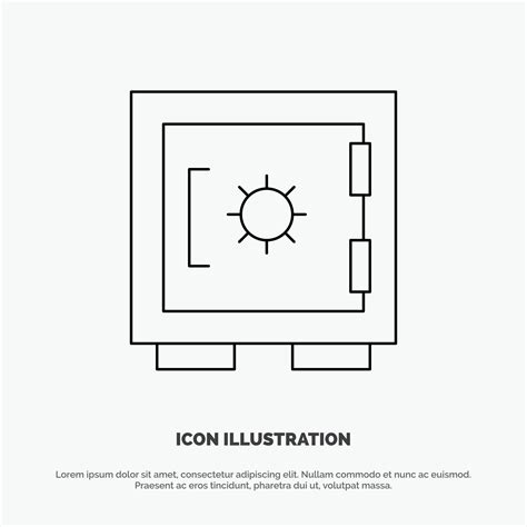 Lock Locker Security Secure Line Icon Vector 14874257 Vector Art At Vecteezy