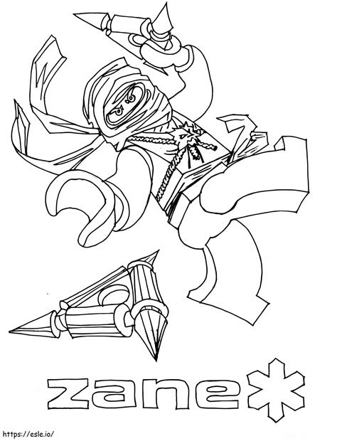 Ninjago Zane Action Coloring Page