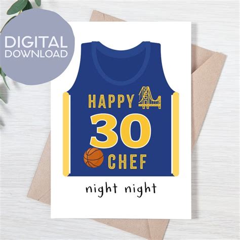 Steph Curry Birthday Card Etsy
