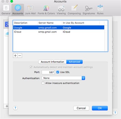 Setting Up Mac Mail Account