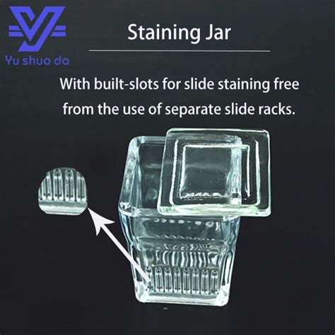 China Slides Staining Jar Laboratory Microscope Slide Stained Glass Jar