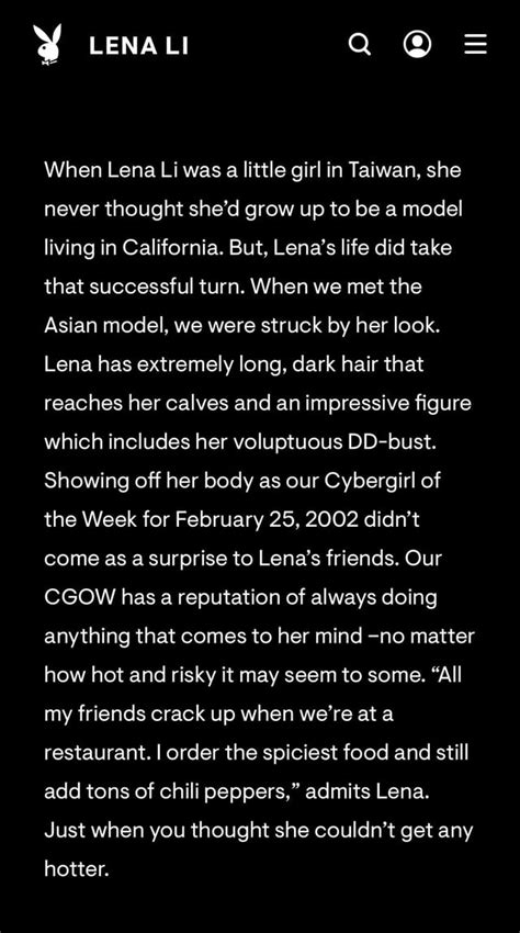 Info About Lena Li Aka “china Doll” From Jill Anns Book R