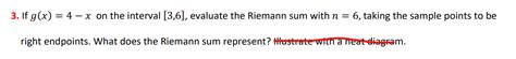 Solved 3 If G X 4−x On The Interval [3 6] Evaluate The