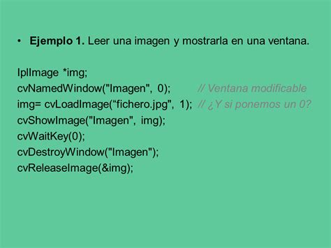 Tipos de datos en OpenCV página