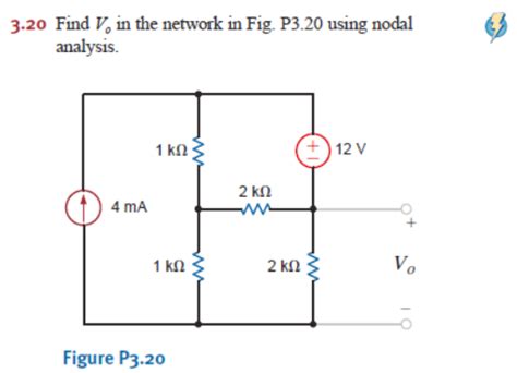 solved 3 20 ﻿find vo ﻿in the network in fig p3 20 ﻿using