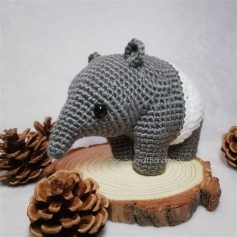 Pattern Chibi Malayan Tapir Beginner Friendly Amigurumi Crochet Pattern In Eng Pdf Etsy