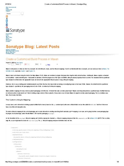 create a customized build process in maven sonatype blog pdf