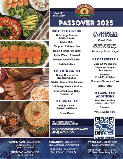 Celebrate Passover With Goldbergs Fine Foods Goldbergs Fine Foods