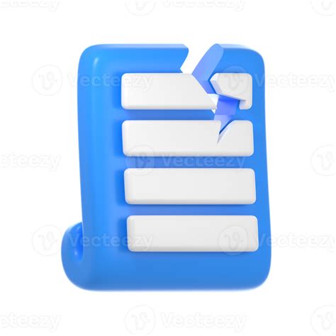 Corrupt Document 3d Icon 53650830 Png