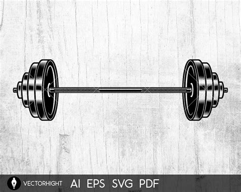 Fitness Barbell Weight Svg Barbell Shape Ai Eps Pdf Weight Lifting