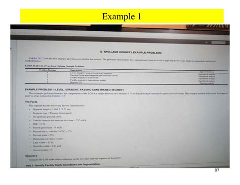 Solved A1 A In The Freeway Capacity And Level Of Service