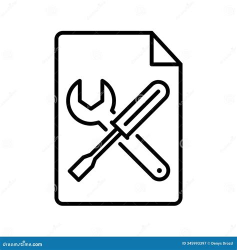 Technical Documentation Icon Vector Manual Illustration Sign