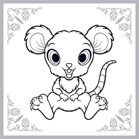 Premium Vector Mouse Zentangle Arts Isolated On White Background