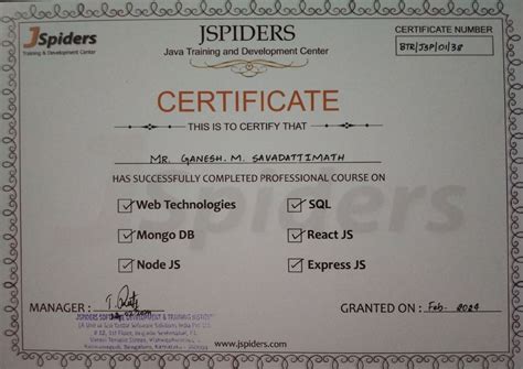 Ganesh Savadattimath On Linkedin Im Thrilled To Share That Ive Recently Completed A