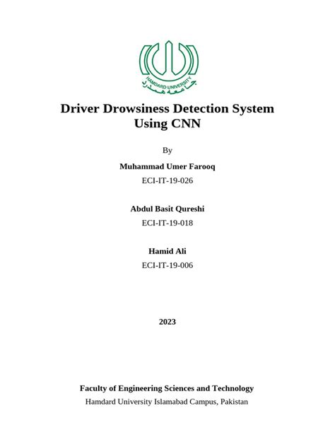 Driver Drowsiness Detection System Report Pdf Electroencephalography Traffic Collision