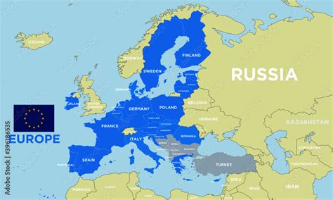 Vector Geopolitical Map Of Europe With Borders Updated To 2021 Post