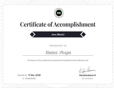 java hackerrank certification programming professionaldevelopment pooja reddy
