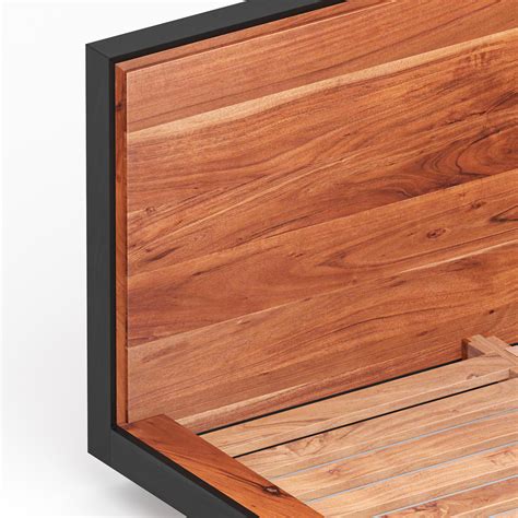 Paradise Rustic Alaskan King Bed Set Low Profile Solid Wood Beds