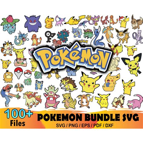Pokemon Svg Bundle Pokemon Svg Files Pokemon Clipart Pika Inspire