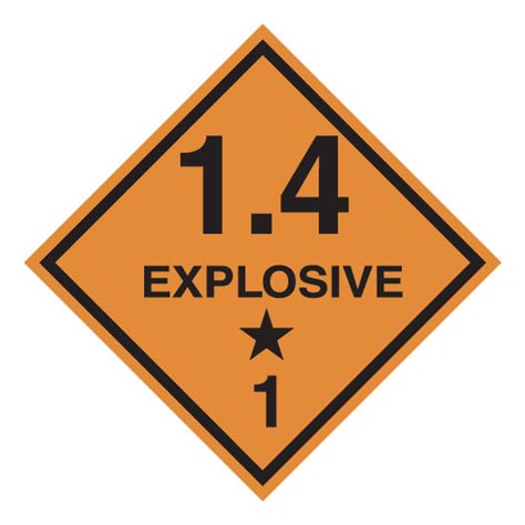 Hazchem Class 1 Explosive 1 4 Sticker New Signs