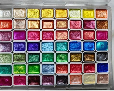 Eirzngxq Metallic Watercolor Paint Set Pearlescent Watercolor Paint