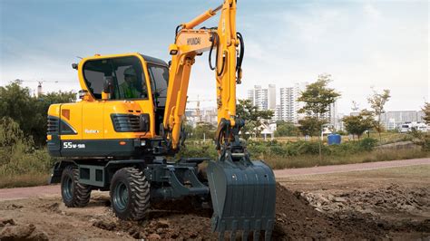 Hyundai Ce North America R55w 9a Wheeled Excavator