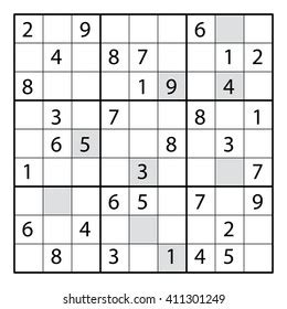 Sudoku Logic Puzzle Game Vector Logic Stock Vector Royalty Free